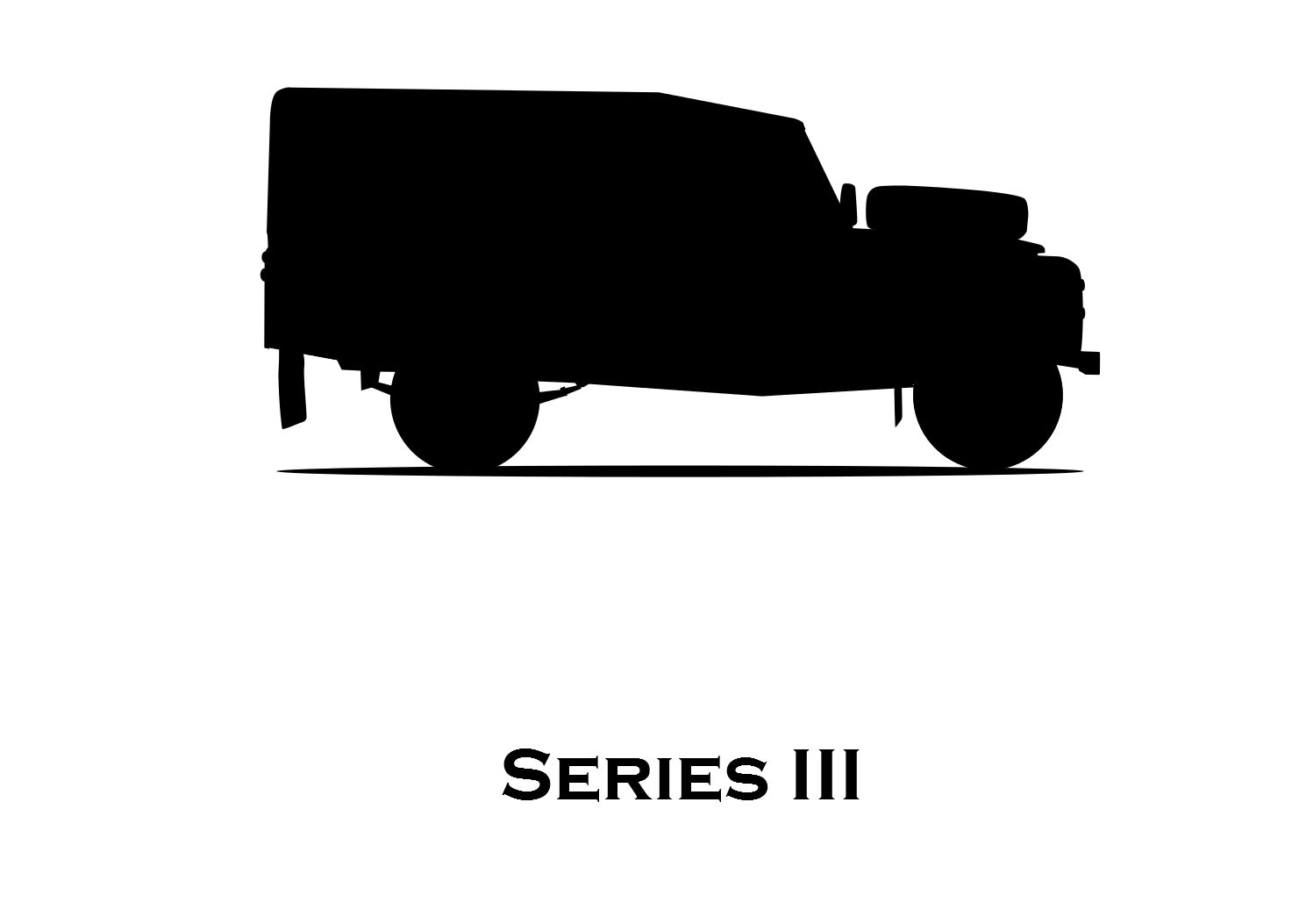 Land Rover Series 3 Car Silhouette Vector .SVG .PDF .png - Etsy