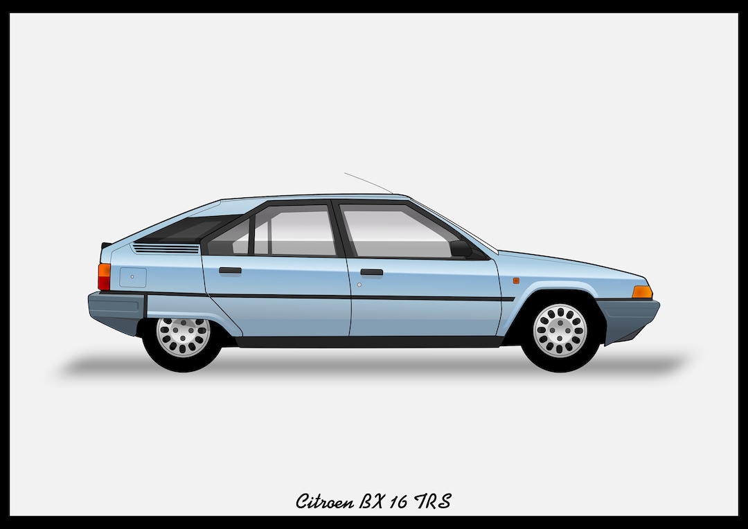 CITROEN BX Mk1 - Colour Vector File Download - .PDF, .svg, .png - Etsy