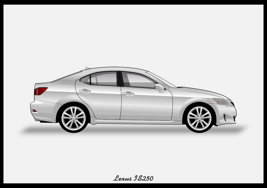 LEXUS IS250 - Colour Vector File Download - .PDF, .svg, .png - Etsy