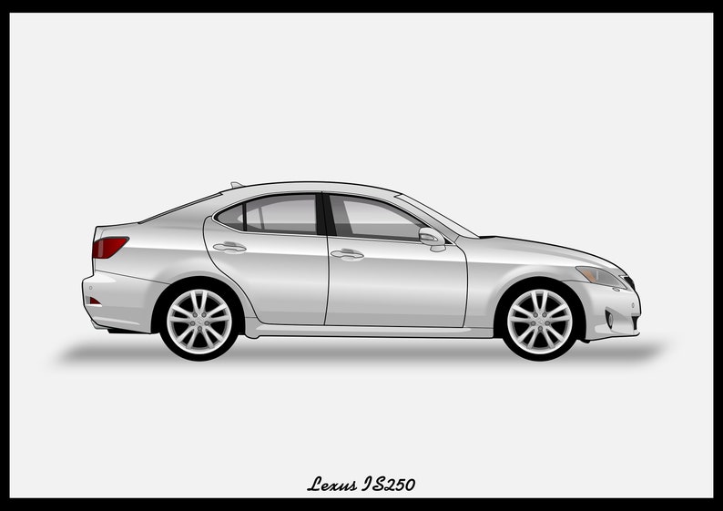 LEXUS IS250 - Colour Vector File Download - .PDF, .svg, .png - Etsy