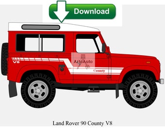 Land Rover Series 3 V8 Colour Vector File .SVG .PDF .png | Etsy