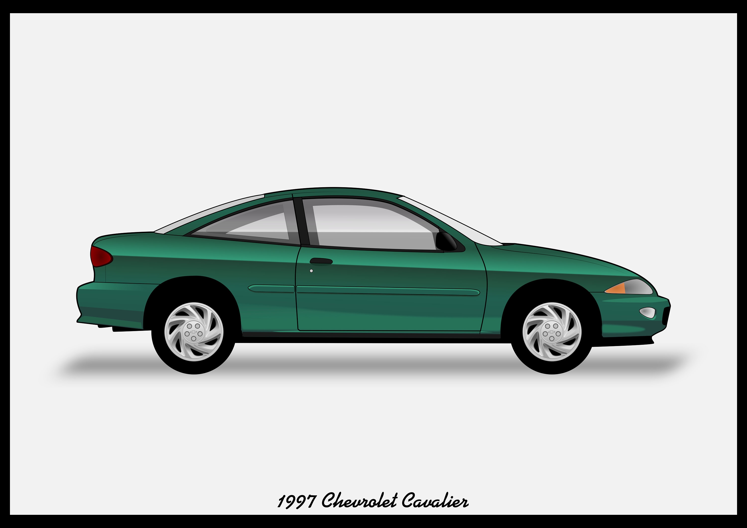 CHEVROLET CAVALIER Colour Vector File Download .PDF .svg - Etsy