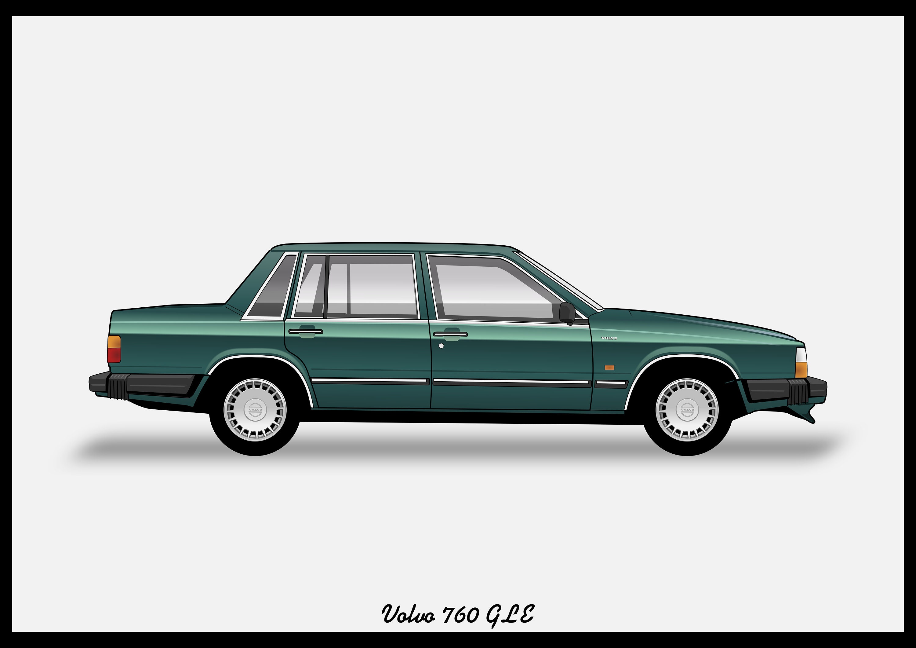 POSTER VOLVO 760 GLE Vector Art - Etsy