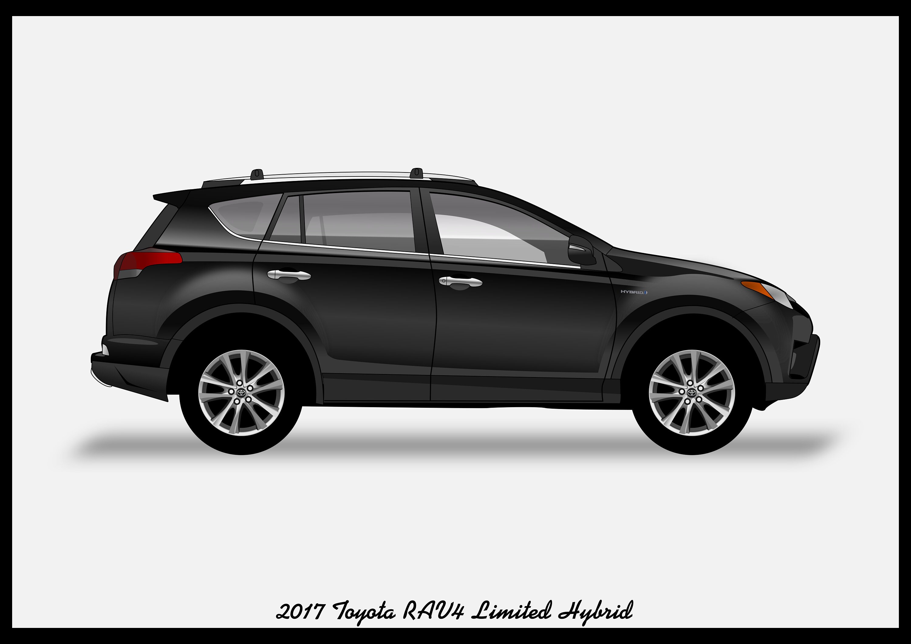 TOYOTA RAV4 Colour Vector File Download .PDF .svg .png - Etsy