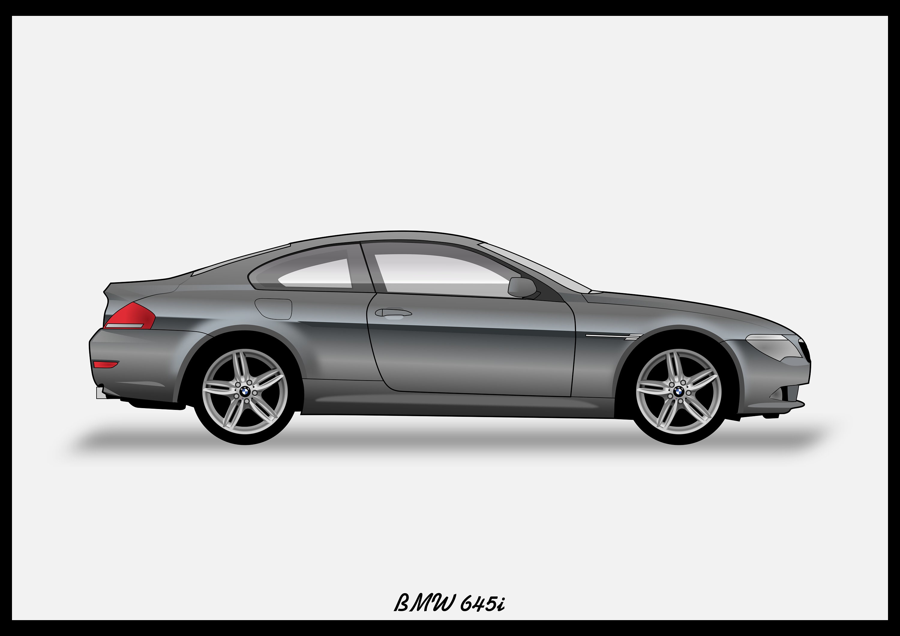POSTER BMW E63 645i Vector Art | Etsy