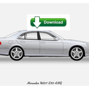 MERCEDES W211 E55 E-class Vector Image - .SVG, .PDF, .png - Etsy Australia