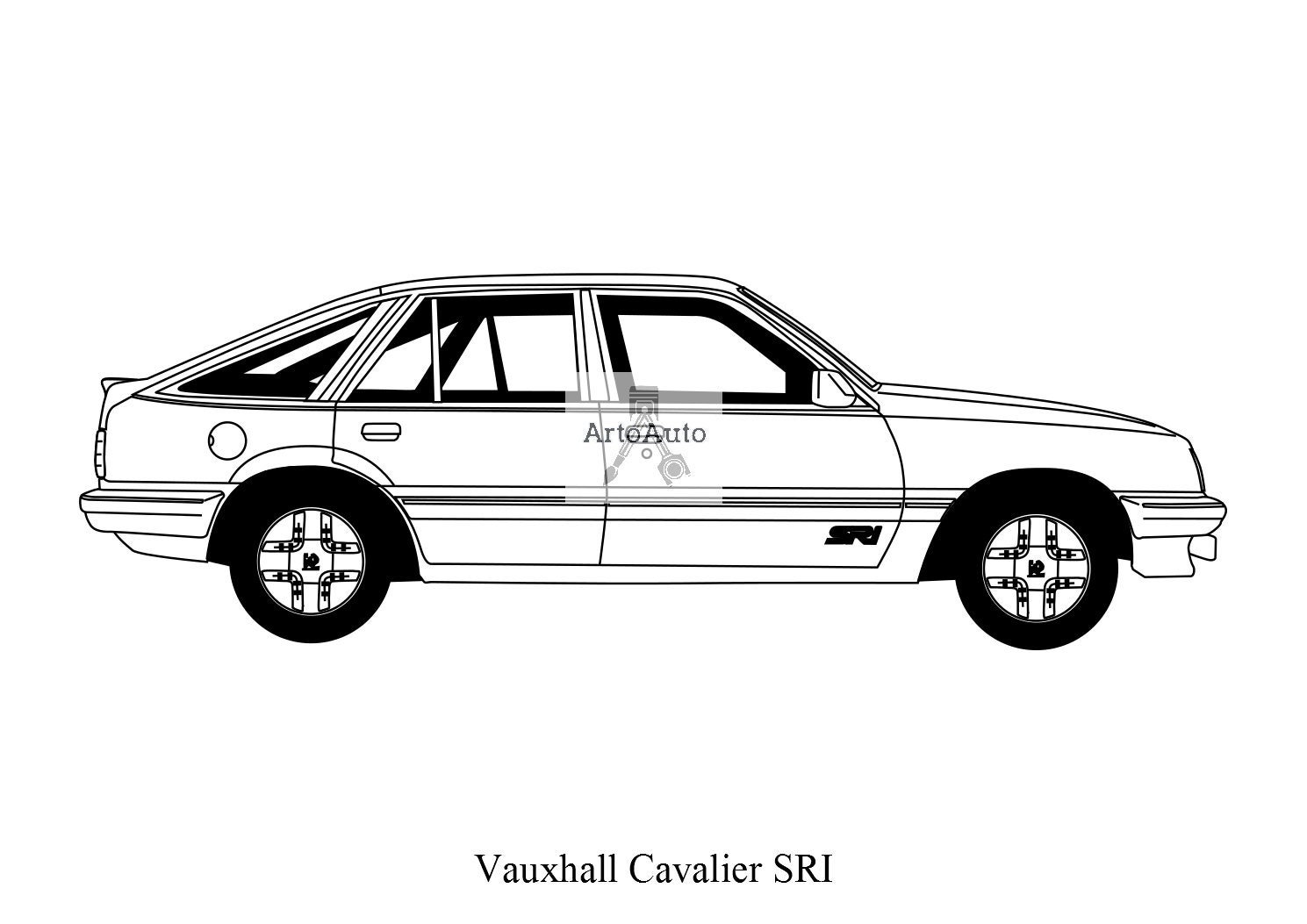 Vauxhall Cavalier Mk 2 Outline Vector - .SVG, .PDF, .png - Etsy