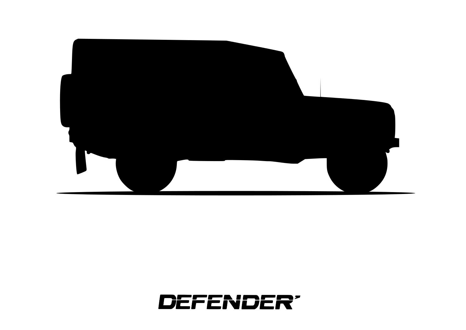 Land Rover Defender 110 Car Silhouette Vector .SVG .PDF - Etsy