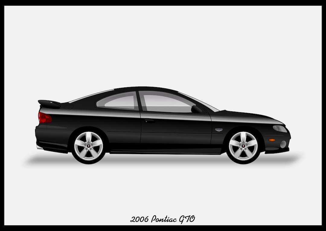 PONTIAC GTO - Colour Vector File Download - .PDF, .svg, .png - Etsy