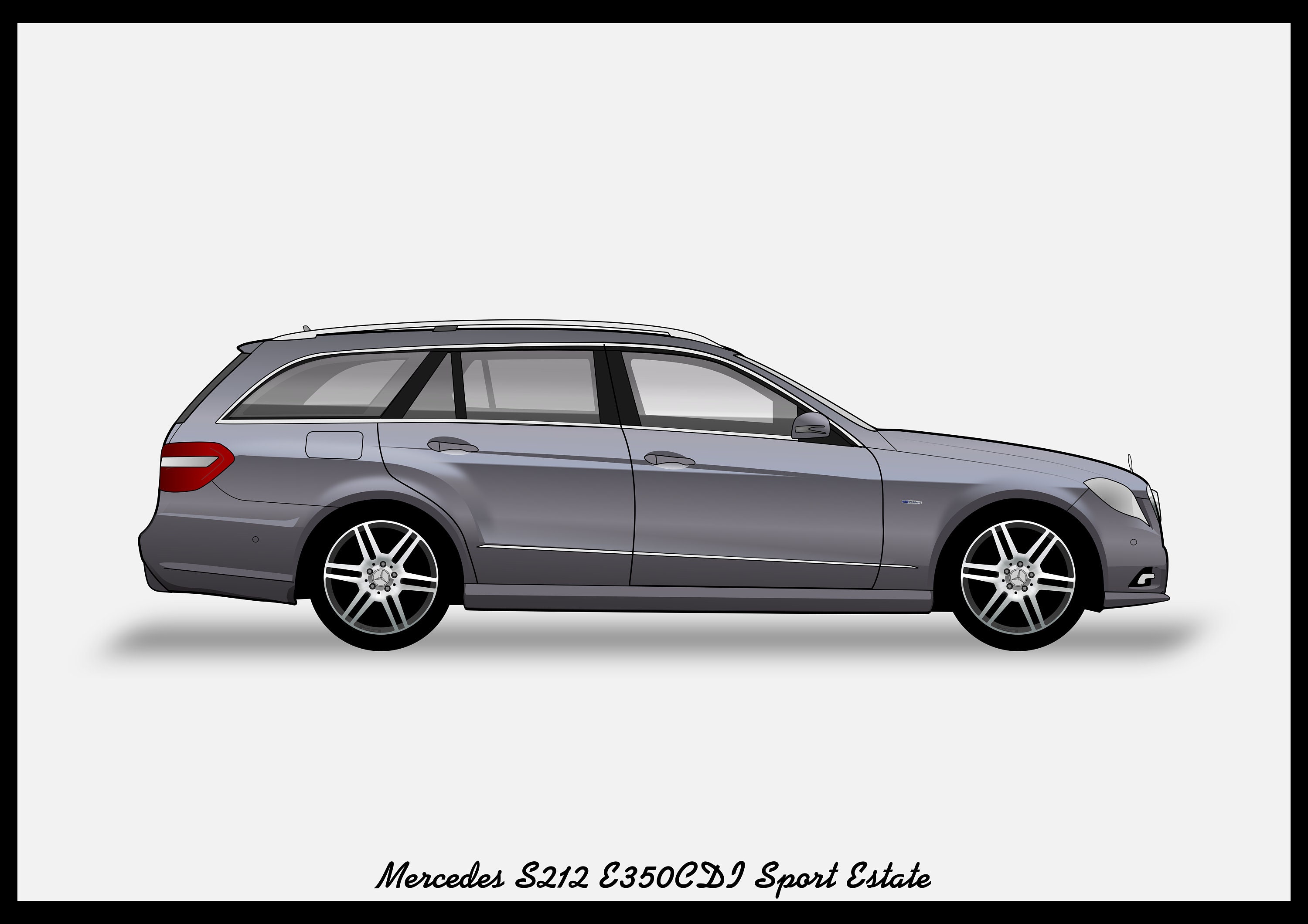 MERCEDES S212 E-class Colour Vector File Download .PDF - Etsy