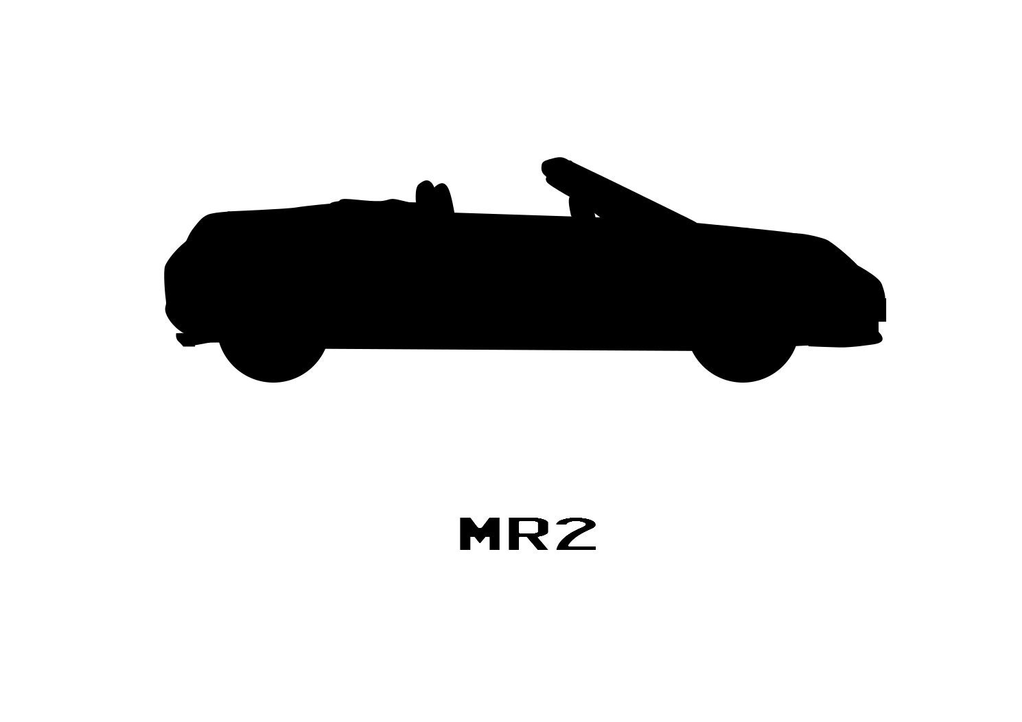 TOYOTA MR2 Car Silhouette Vector .SVG .pdf .png | Etsy