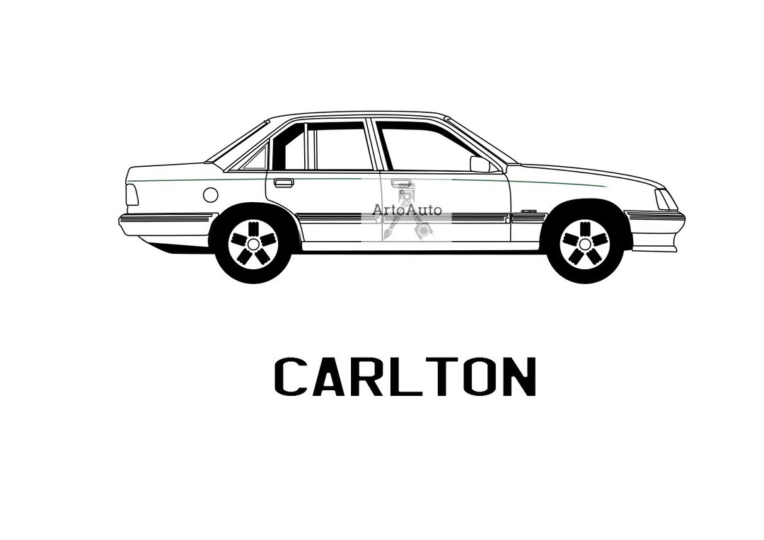 VAUXHALL CARLTON Outline Vector - .SVG, .pdf, .png - Etsy