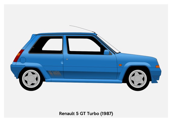 POSTER Renault 5 GT Turbo Vector Art | Etsy UK