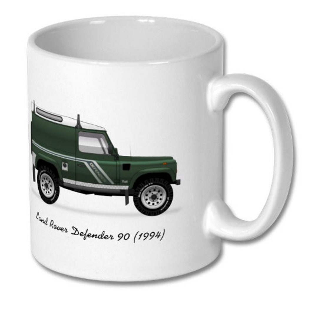 MUG - LAND ROVER Defender (various Models) - Double Sided Car Art Mug ...