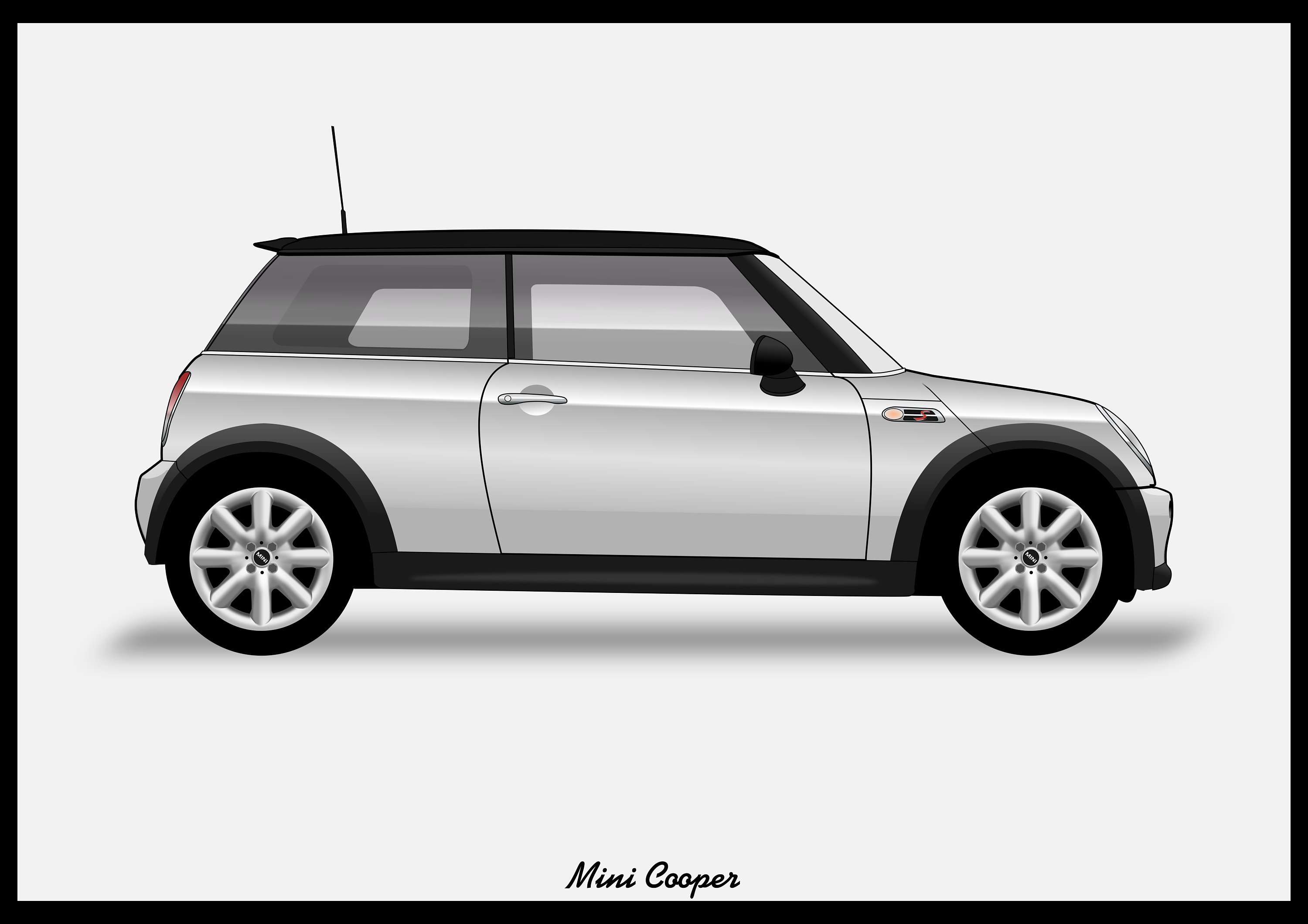 NEW MINI Mk1 - Colour Vector File Download - .PDF, .svg, .png - Etsy