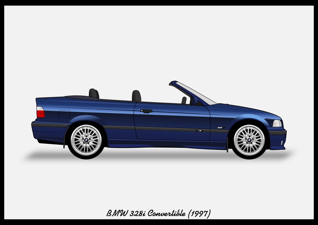 BMW E36 CONVERTIBLE - 3 Series - Colour Vector File Download - .PDF ...