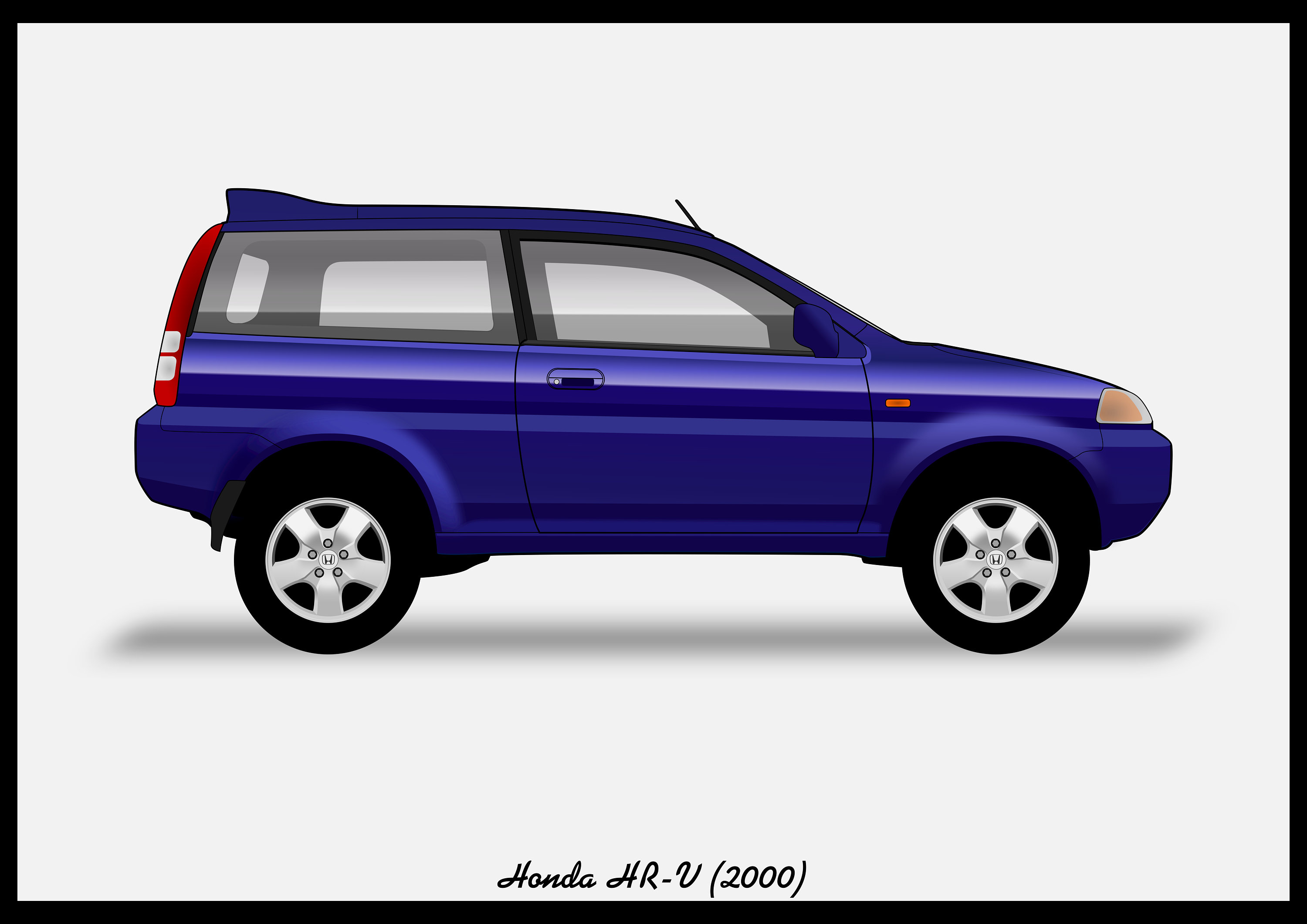 HONDA HR-V - Colour Vector File Download - .PDF, .svg, .png - Etsy