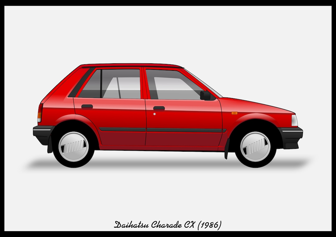 DAIHATSU CHARADE Cx - Colour Vector File Download - .PDF, .svg, .png - Etsy
