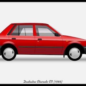 DAIHATSU CHARADE Cx - Colour Vector File Download - .PDF, .svg, .png - Etsy