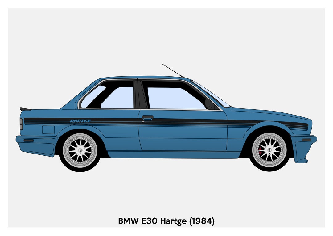 POSTER BMW E30 Hartge Vector Art - Etsy