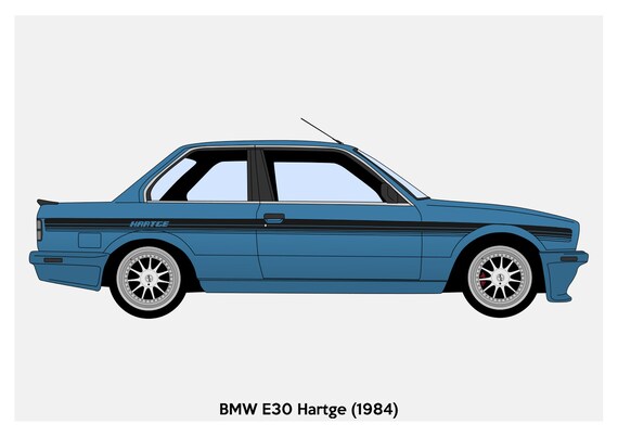 POSTER BMW E30 Hartge Vector Art | Etsy