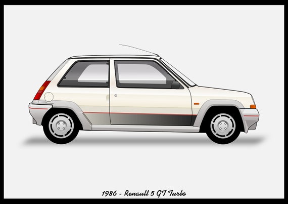 POSTER RENAULT 5 GT Turbo Vector Art - Etsy