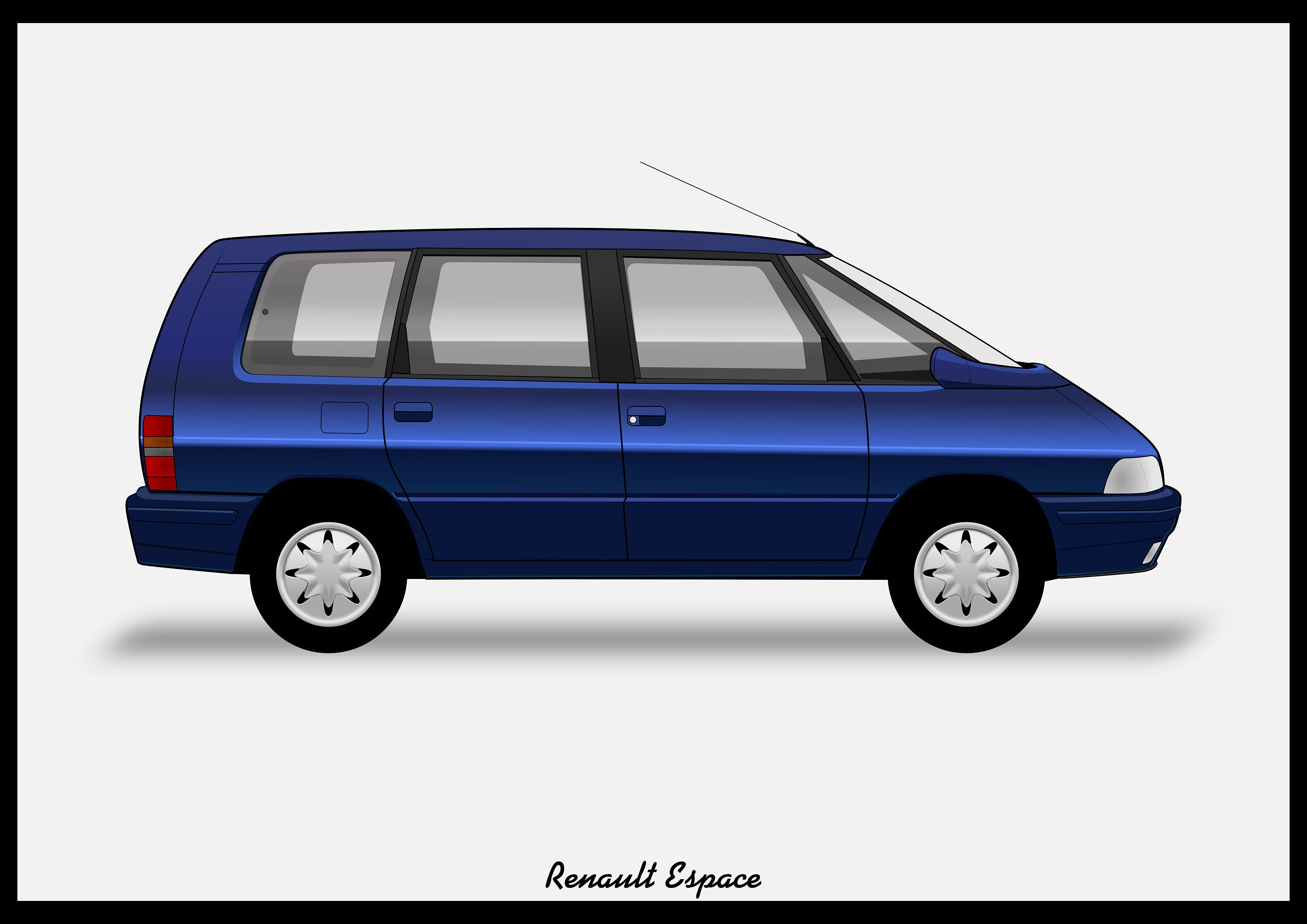 RENAULT ESPACE Mk2 Colour Vector File Download .PDF .svg - Etsy