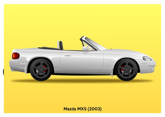 POSTER Mazda MX-5 NB Vector Art | Etsy