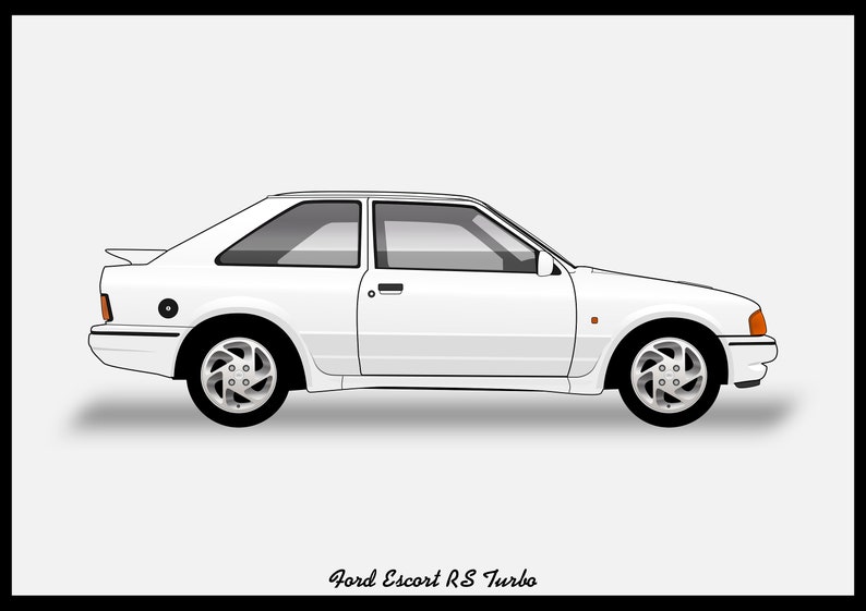 POSTER FORD Escort Mk4 RS Turbo Vector Art - Etsy