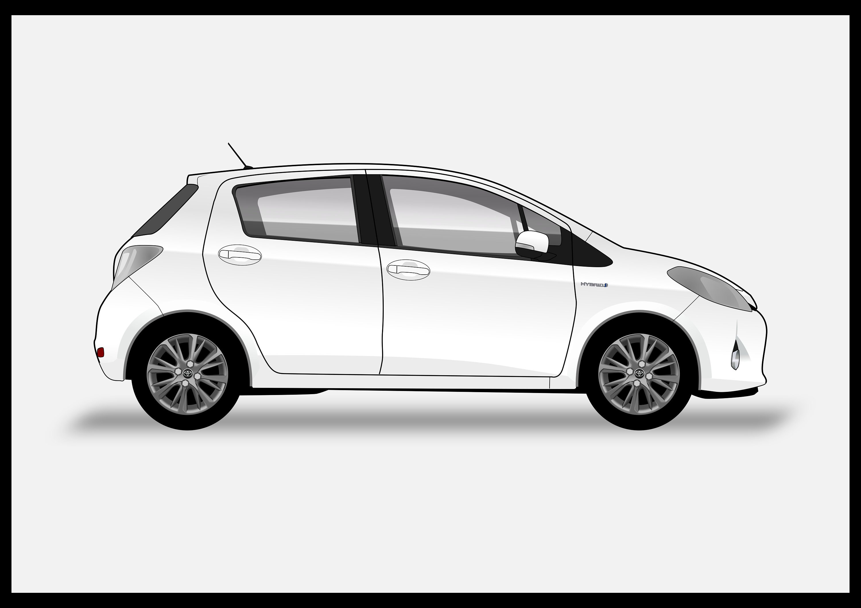 POSTER TOYOTA YARIS Vector Art - Etsy UK