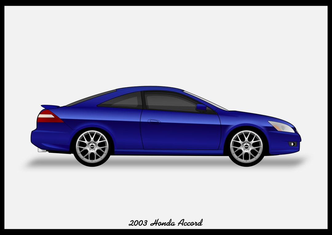 HONDA ACCORD Coupe - Colour Vector File Download - .PDF, .svg, .png - Etsy