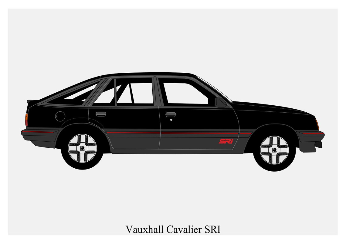 POSTER Vauxhall Cavalier Mk2 Vector Art | Etsy