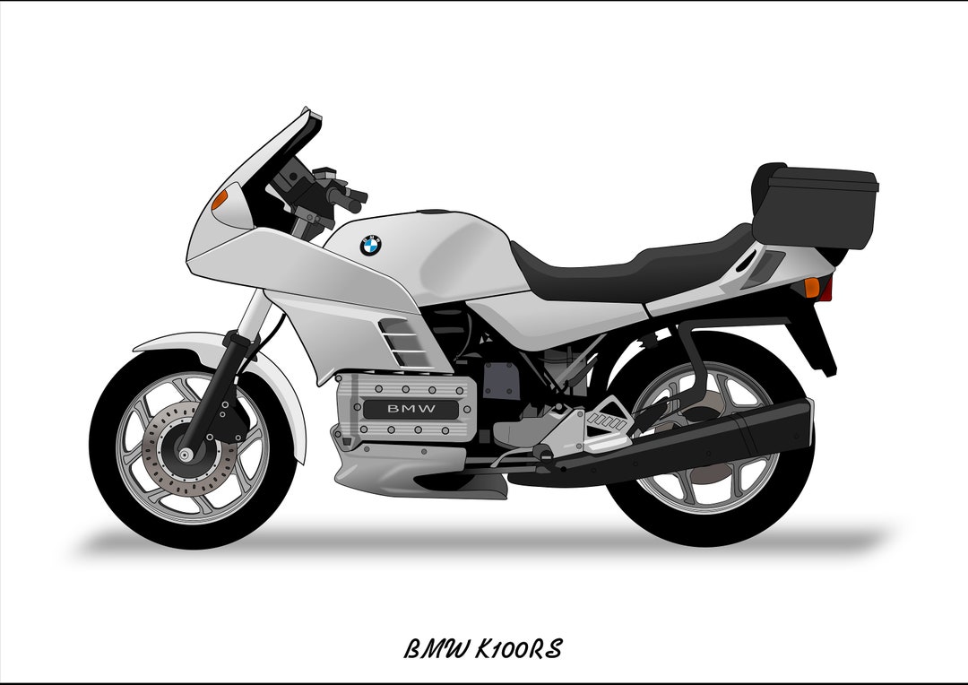 BMW K100RS - Colour Vector File Download - .PDF, .svg, .png - Etsy