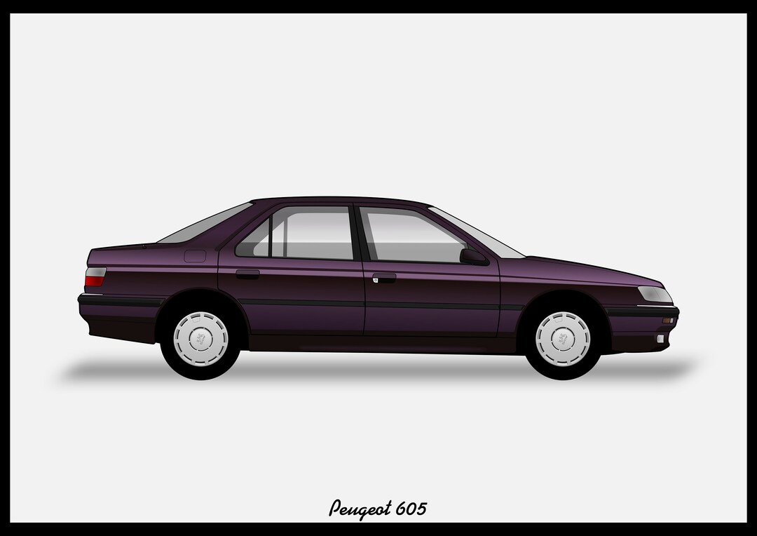 PEUGEOT 605 - Colour Vector File Download - .PDF, .svg, .png - Etsy