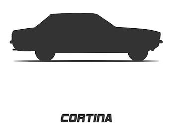 Ford Cortina Mk3 Car Silhouette Vector .SVG .PDF .png | Etsy