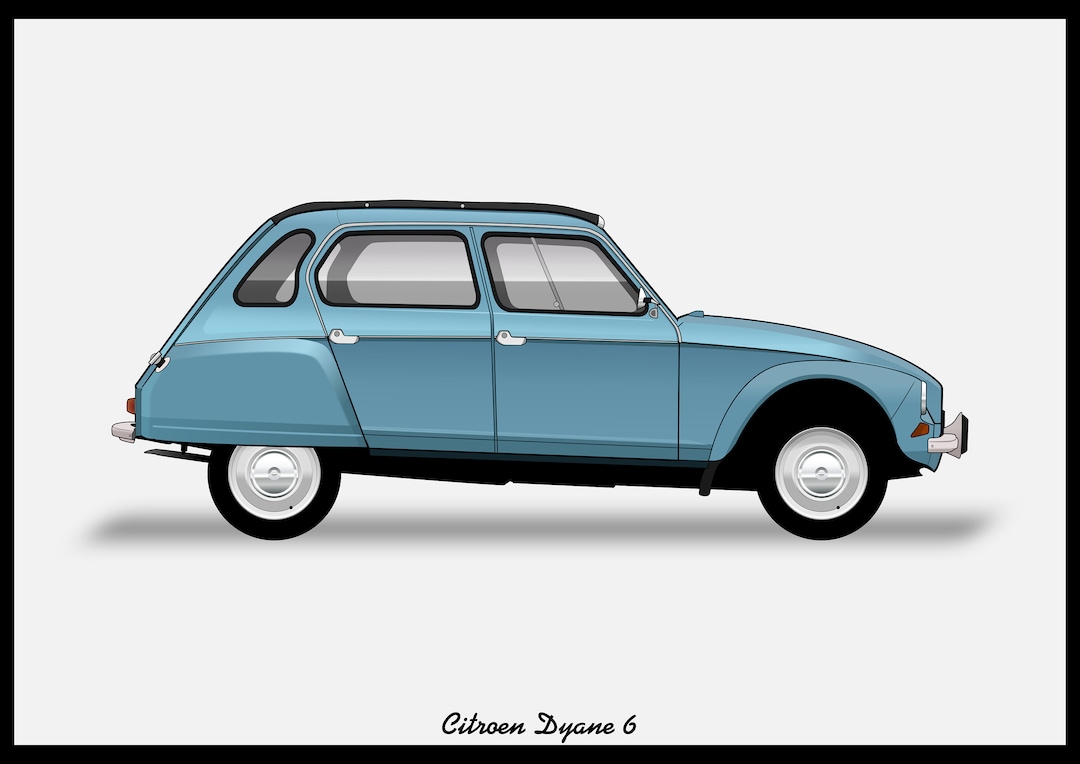 CITROEN DYANE - Colour Vector File Download - .PDF, .svg, .png - Etsy