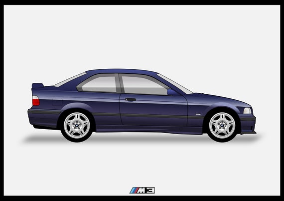 POSTER BMW E36 M3 EVO Vector Art | Etsy