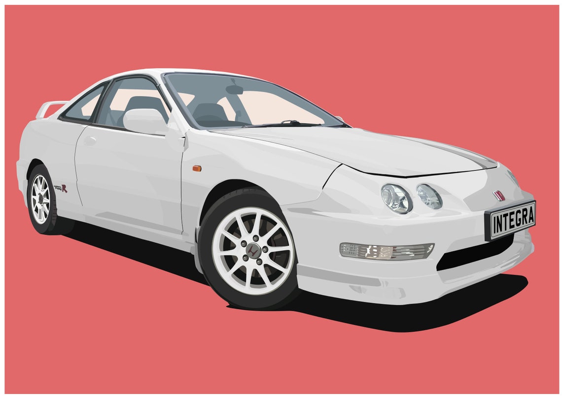 POSTER Honda Integra Type R Vector Art Highly Detailed | Etsy