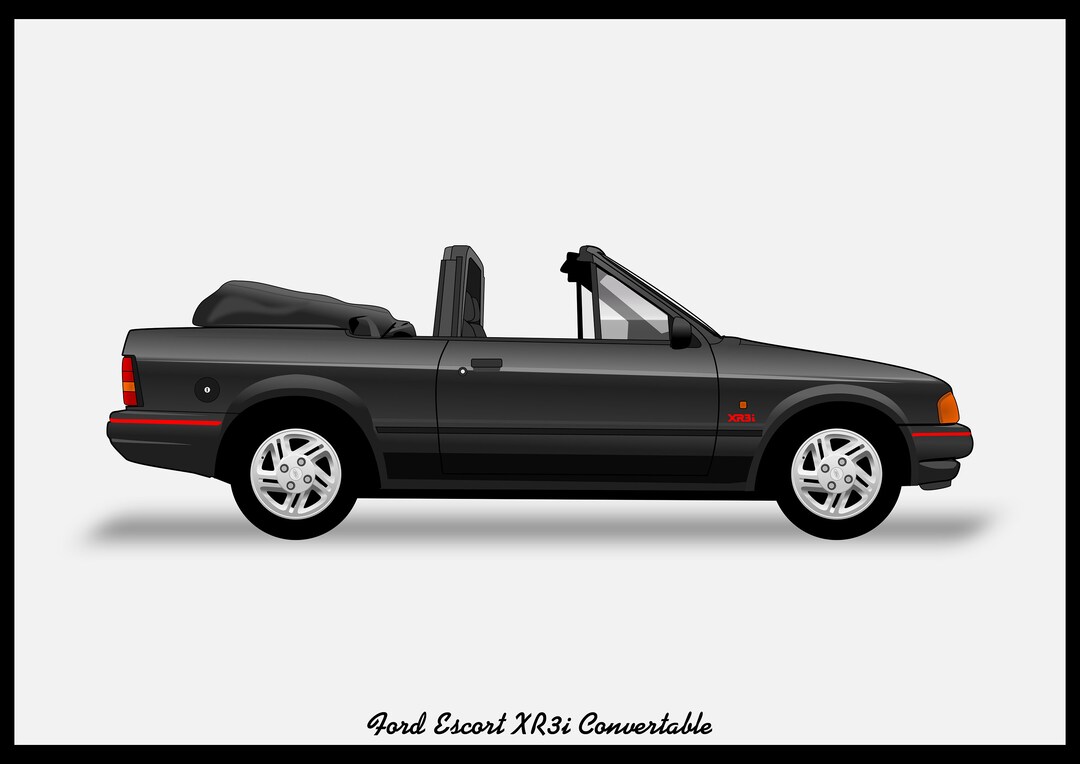 FORD ESCORT Mk4 Xr3i - Colour Vector File Download - .PDF, .svg, .png ...