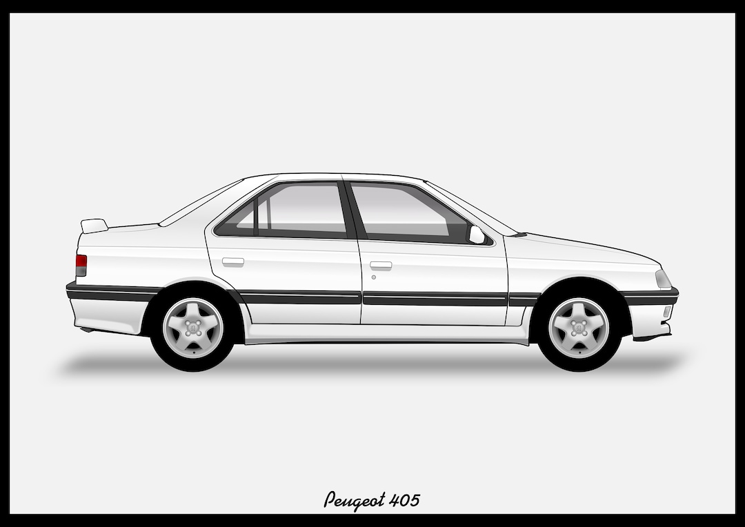 PEUGEOT 405 Mi16 - Colour Vector File Download - .PDF, .svg, .png - Etsy