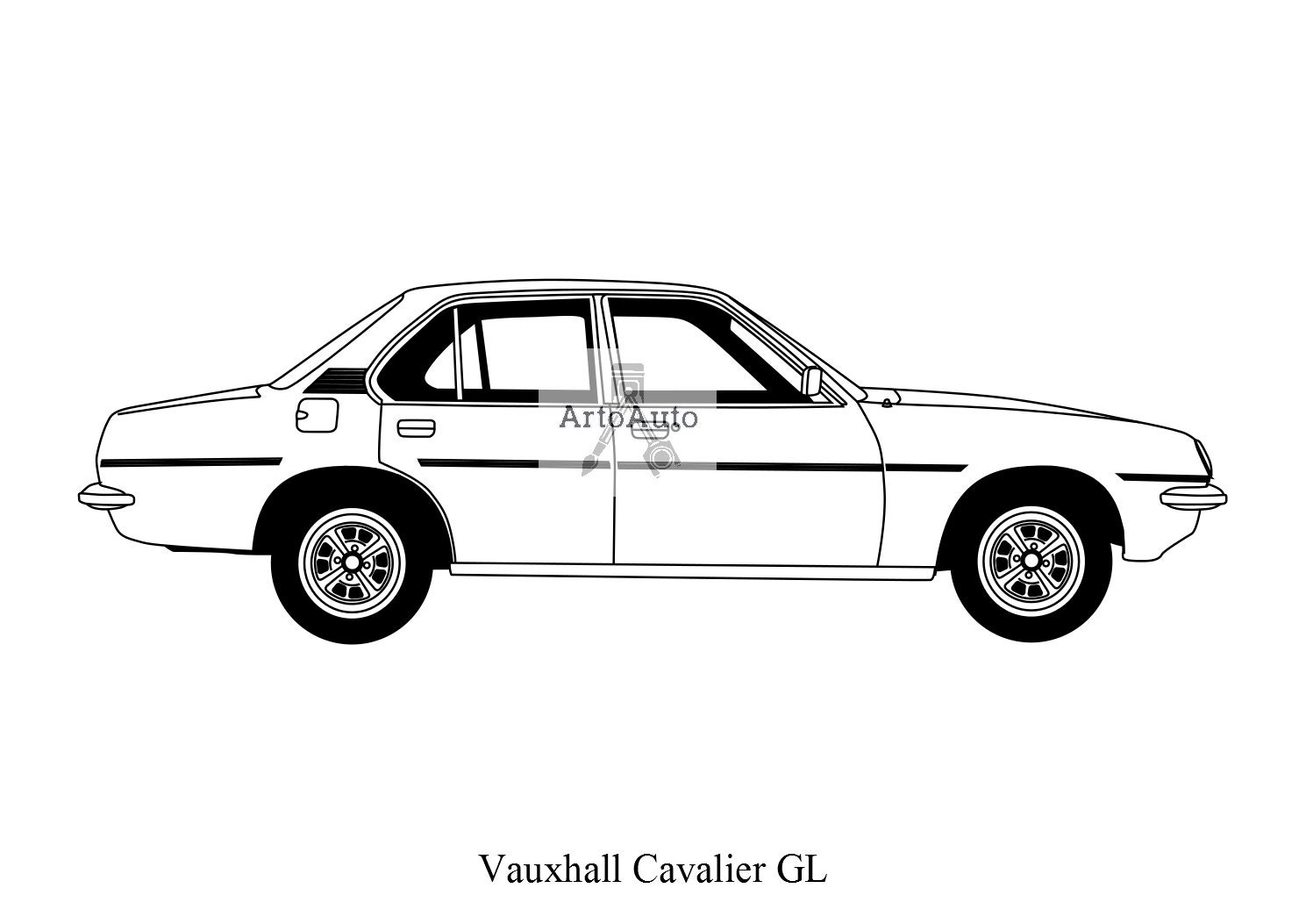 Vauxhall Cavalier Mk 1 Outline Vector .SVG .PDF .png - Etsy UK