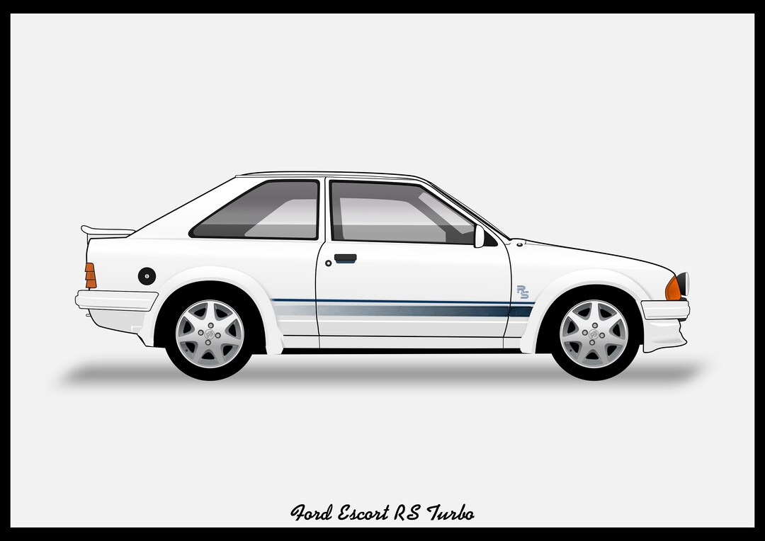 POSTER FORD Escort Mk3 RS Turbo Vector Art - Etsy UK