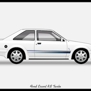 POSTER - FORD Escort Mk3 RS Turbo Vector Art - Etsy