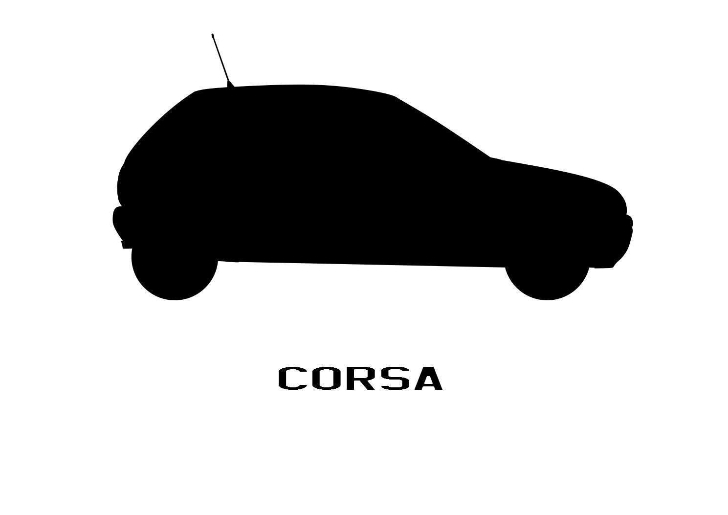 VAUXHALL CORSA Car Silhouette Vector .SVG .pdf .png - Etsy UK