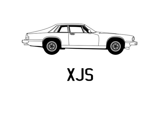 JAGUAR XJ-S Mk1 Outline Vector .SVG .pdf .png | Etsy