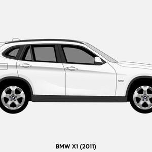 BMW X1 - Colour Vector File Download - .PDF, .svg, .png - Etsy