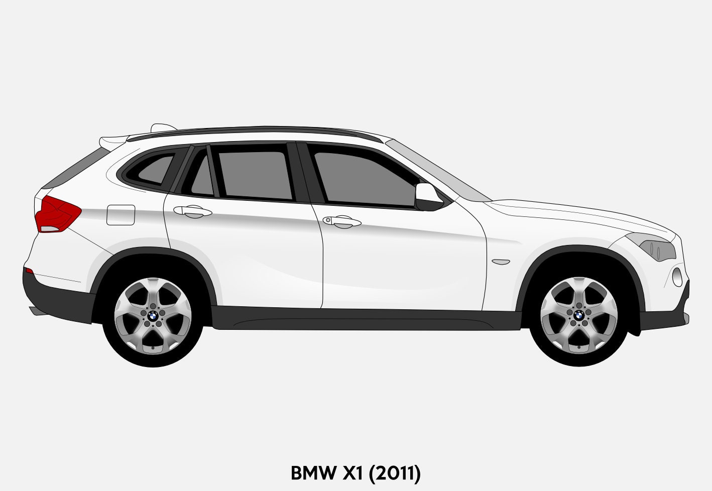 BMW X1 - Colour Vector File Download - .PDF, .svg, .png - Etsy