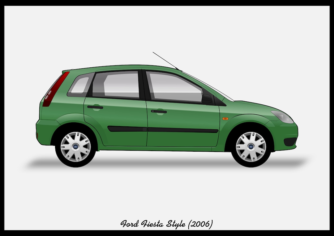 FORD FIESTA Mk7 - Colour Vector File Download - .PDF, .svg, .png - Etsy