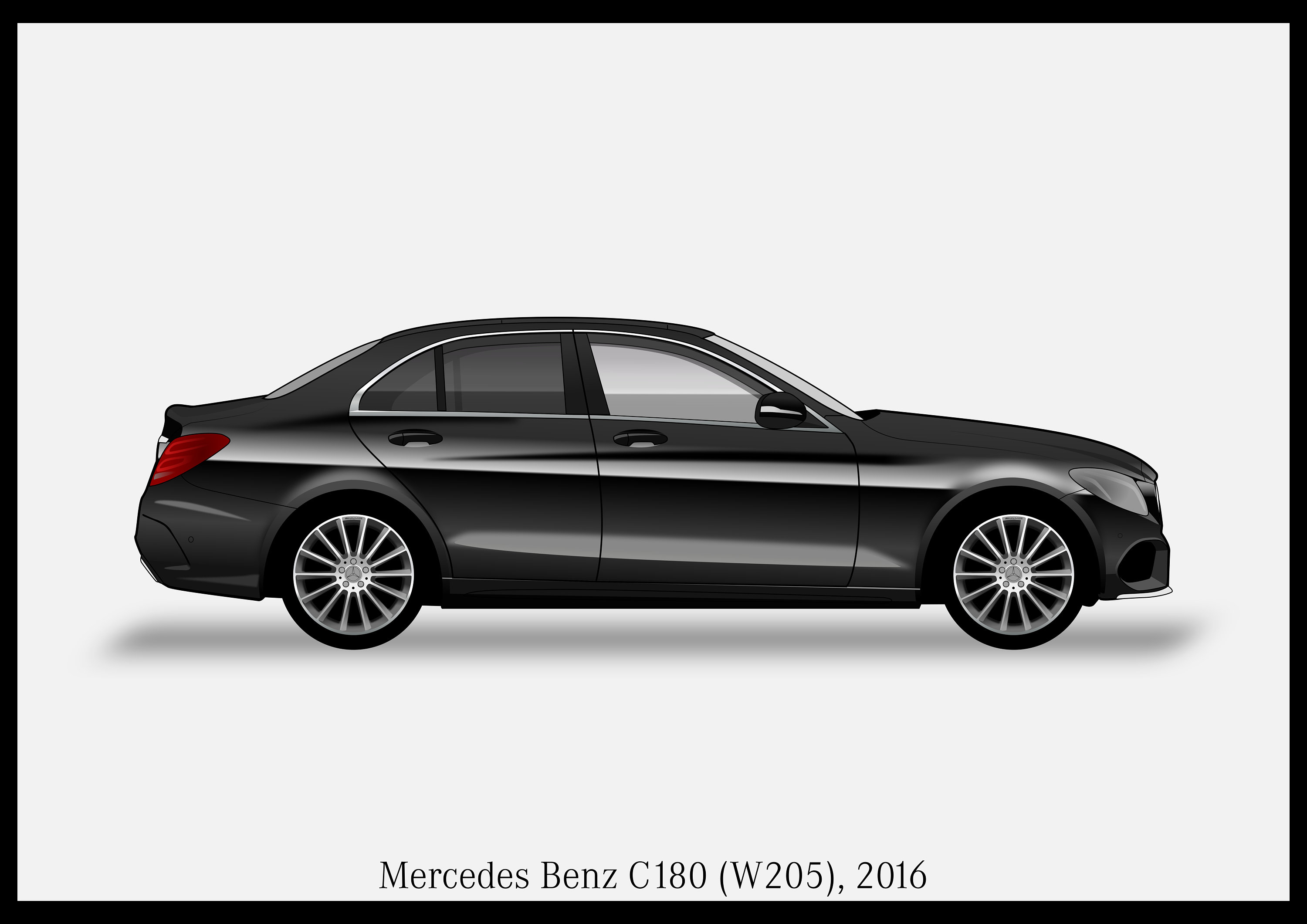 MERCEDES W205 C-class - Colour Vector File Download - .PDF, .svg, .png ...