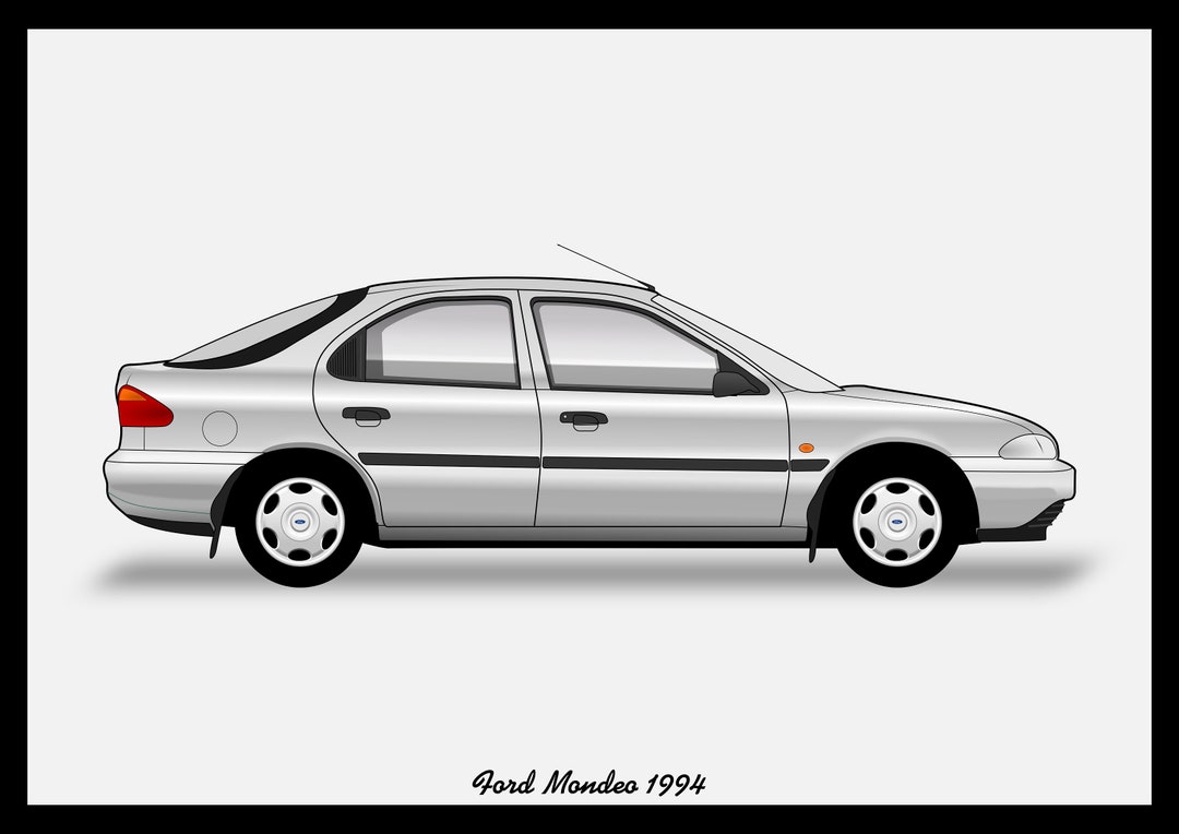 FORD MONDEO Mk1 - Colour Vector File Download - .PDF, .svg, .png - Etsy